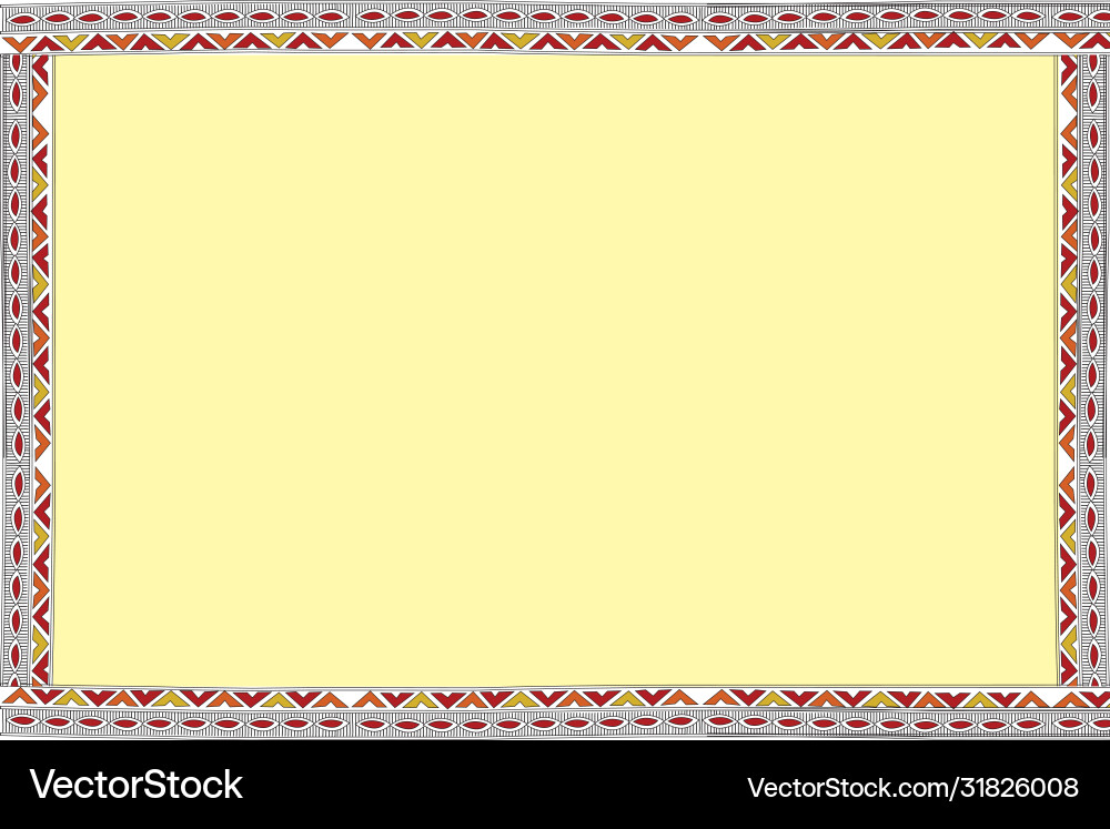Madhubani border Royalty Free Vector Image - VectorStock