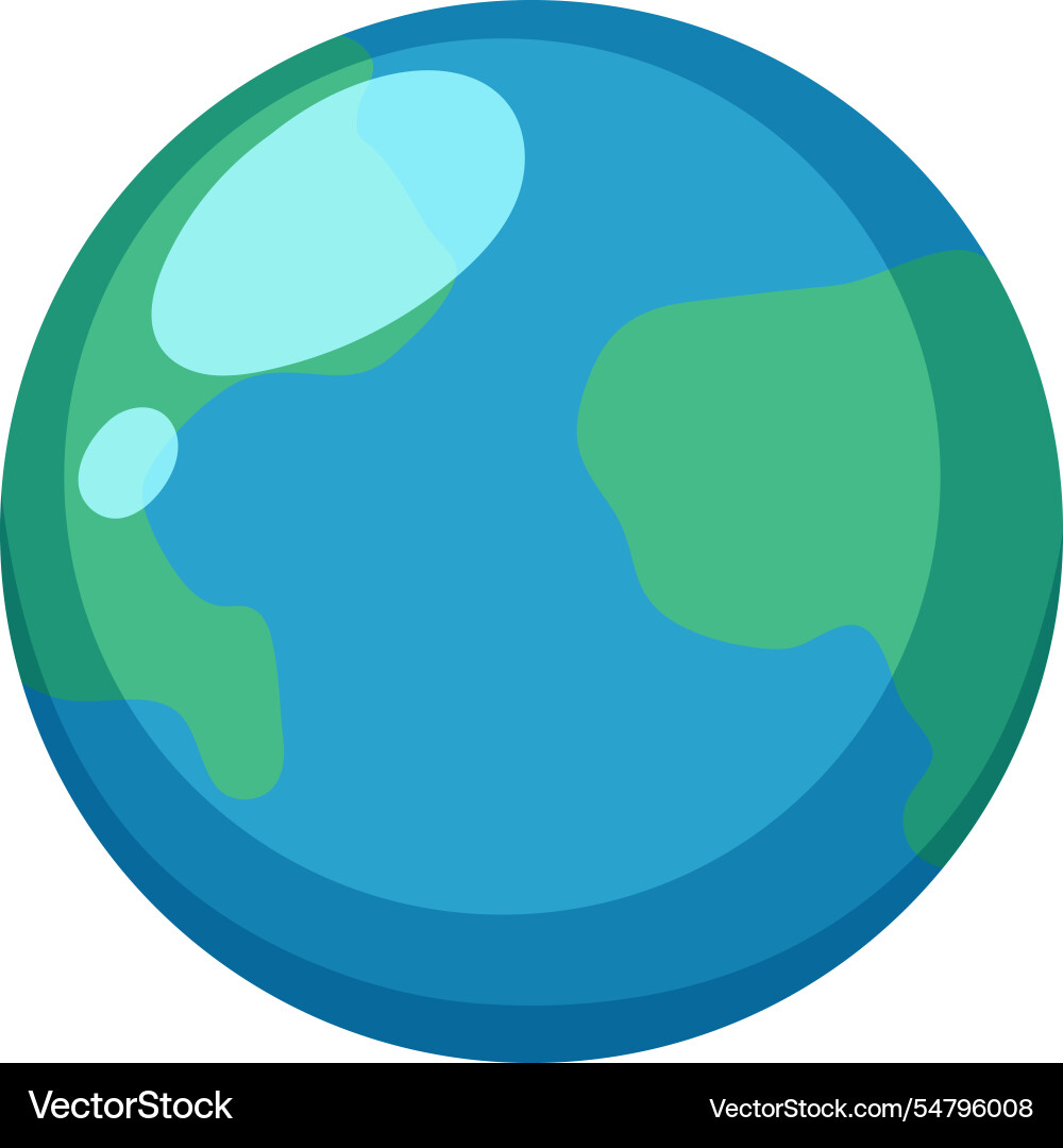 Simple of planet earth Royalty Free Vector Image