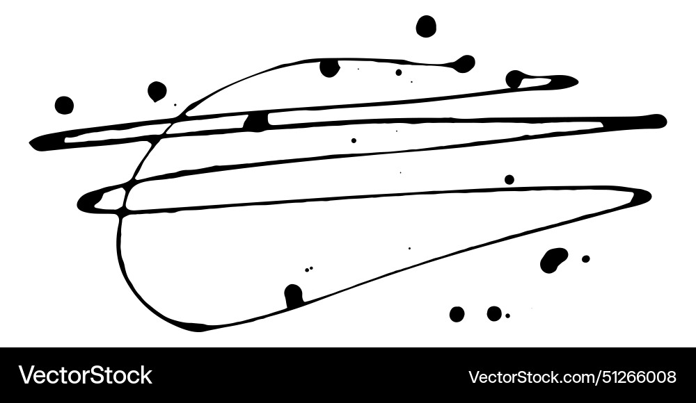 Underline hand drawn paint template for text Vector Image