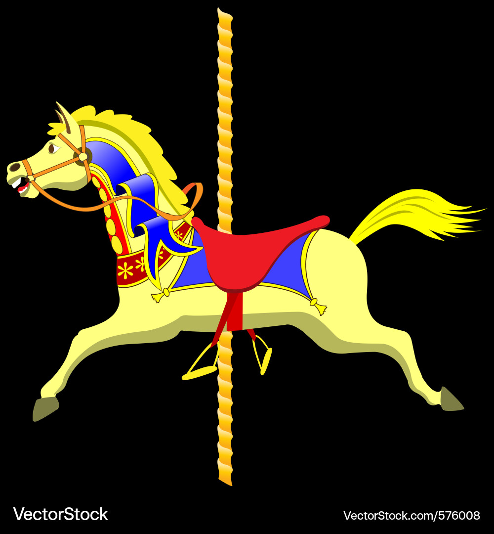 Vintage Carousel Horse Royalty Free Vector Image