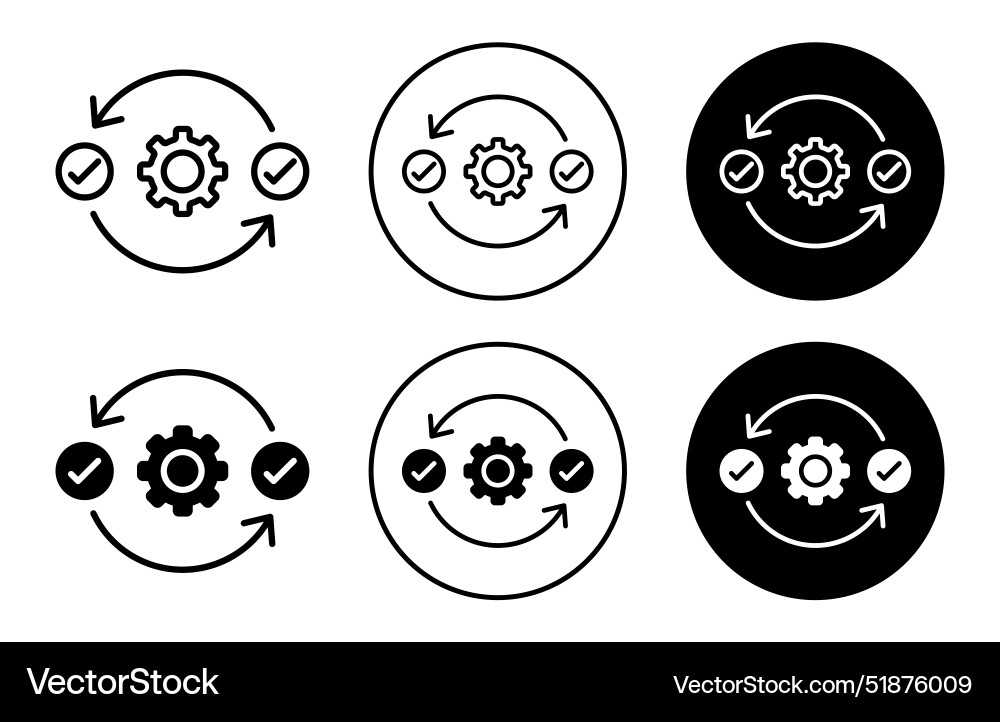Execution icon outline flat Royalty Free Vector Image