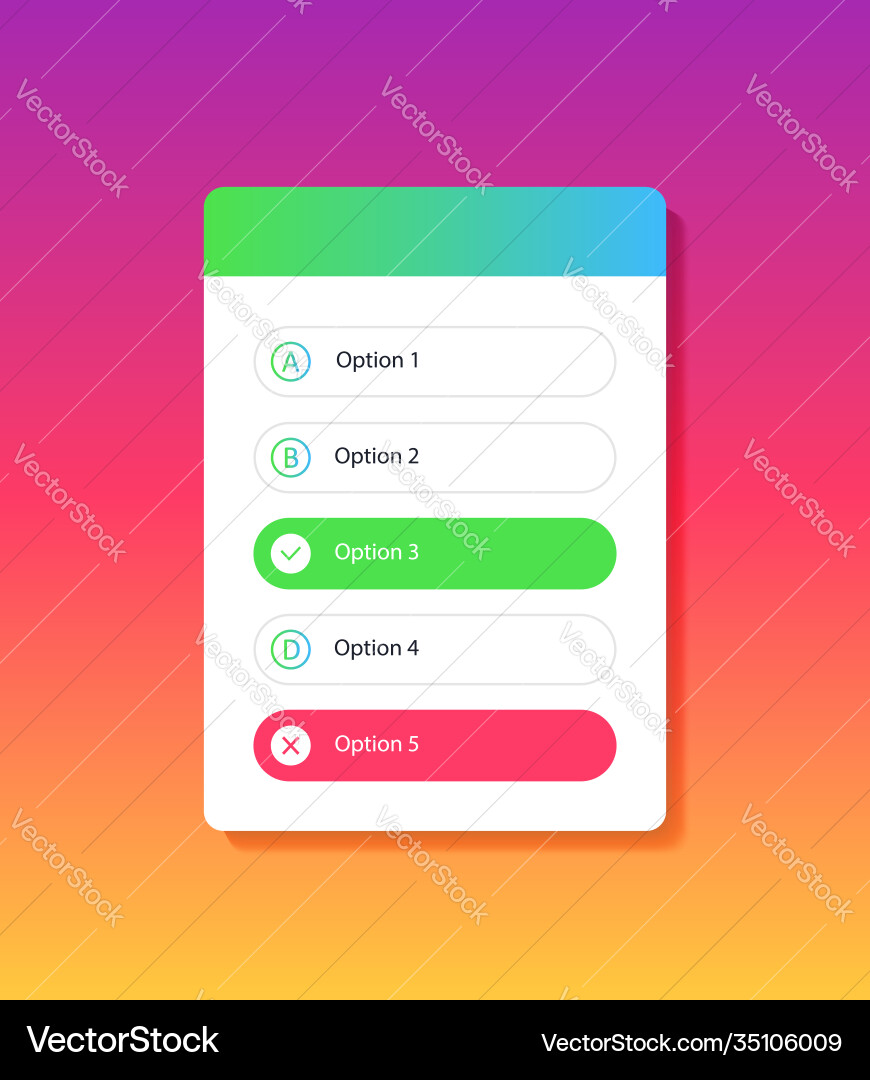Quiz and question icon template for poll Vector Image