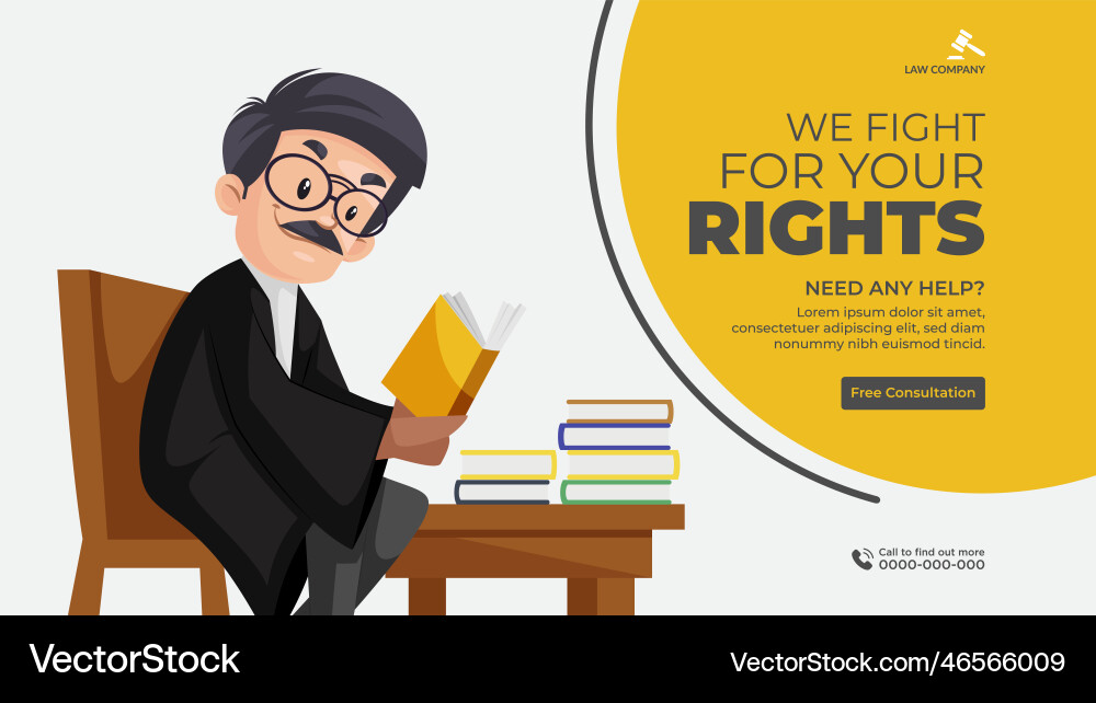 We fight for your rights landscape banner design Vector Image