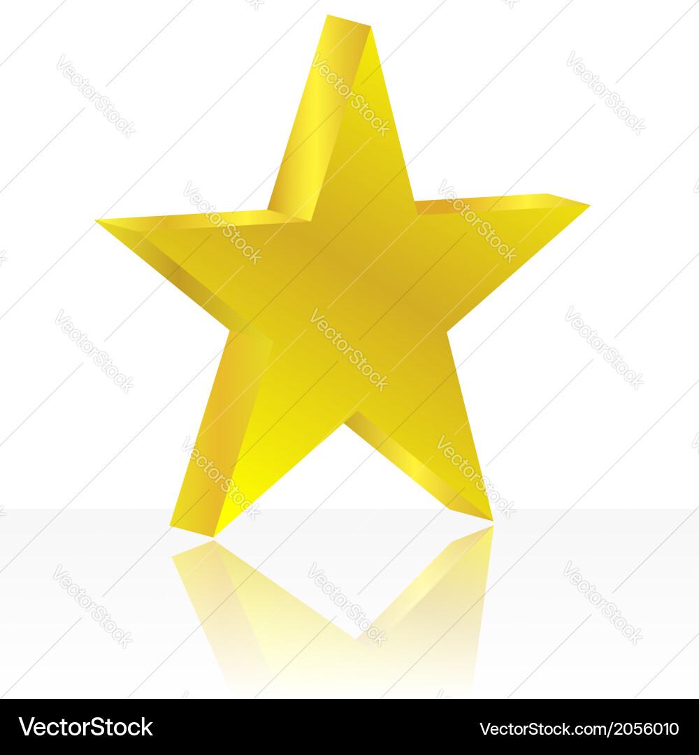 Golden star Royalty Free Vector Image - VectorStock