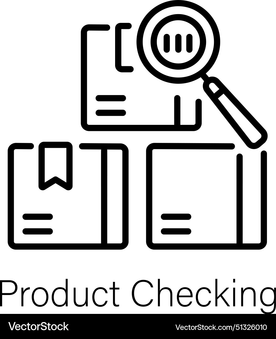 Product checking Royalty Free Vector Image - VectorStock