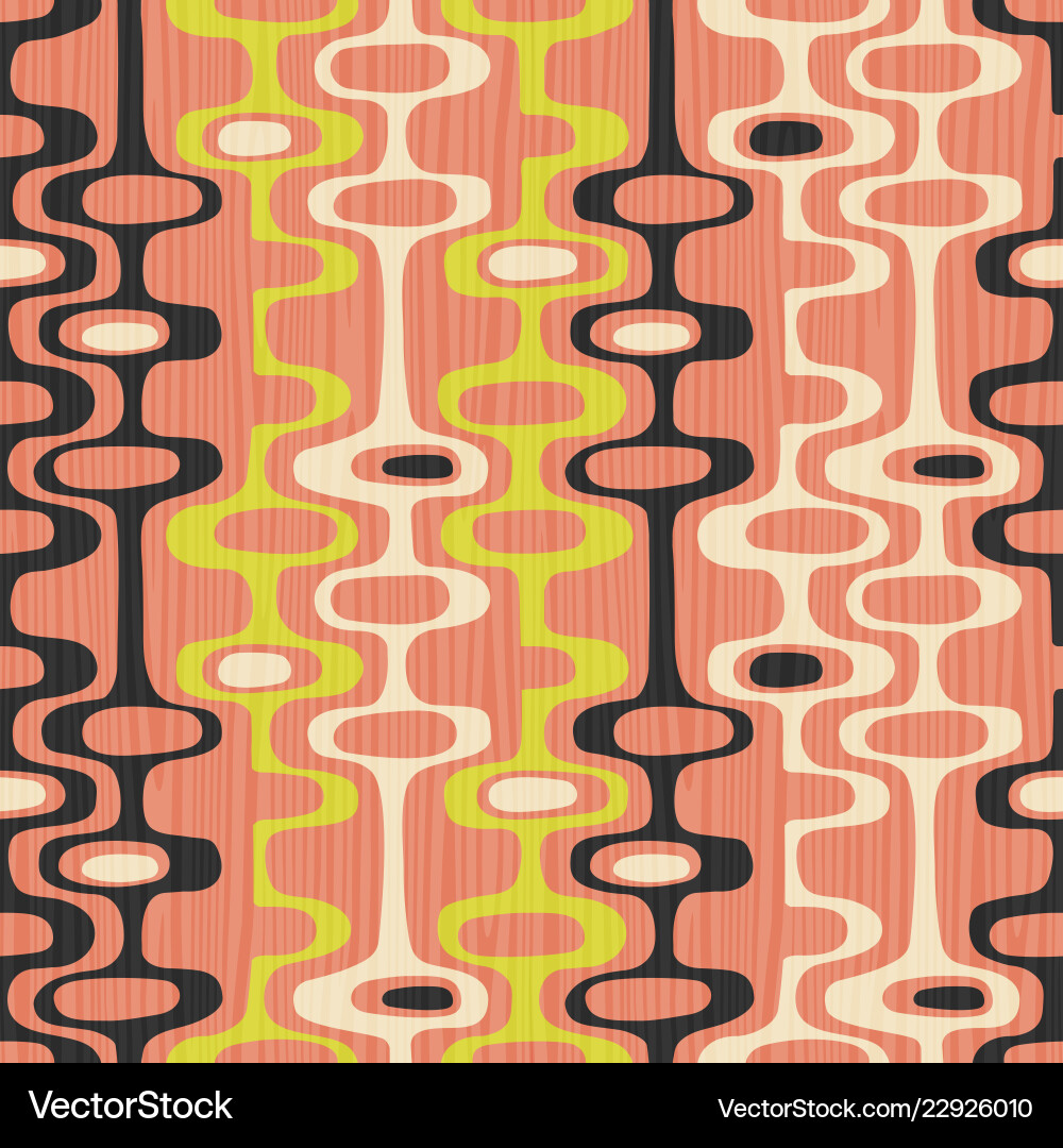 Seamless retro mid century modern pattern Vector Image