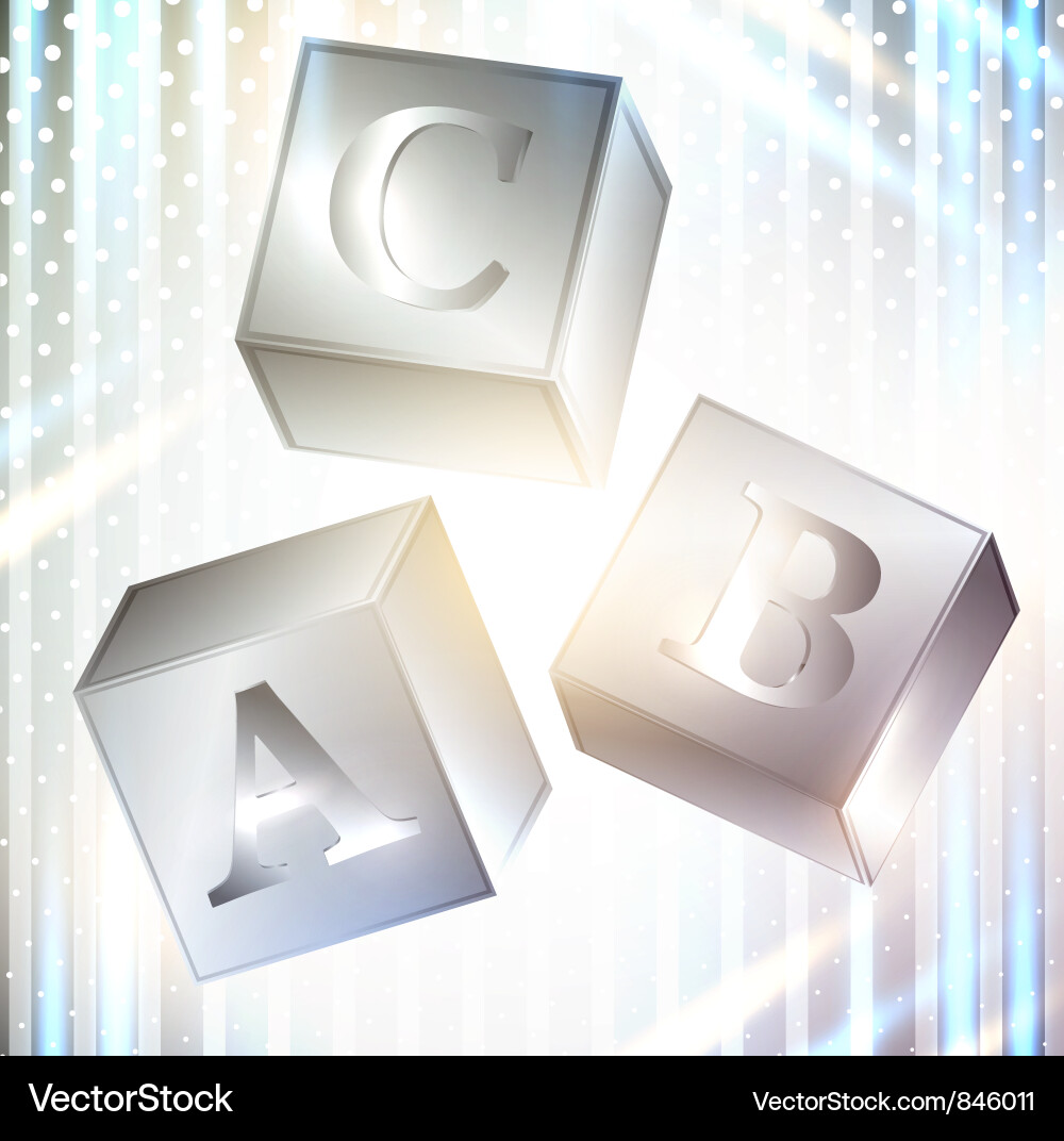 Abc cubes Royalty Free Vector Image - VectorStock