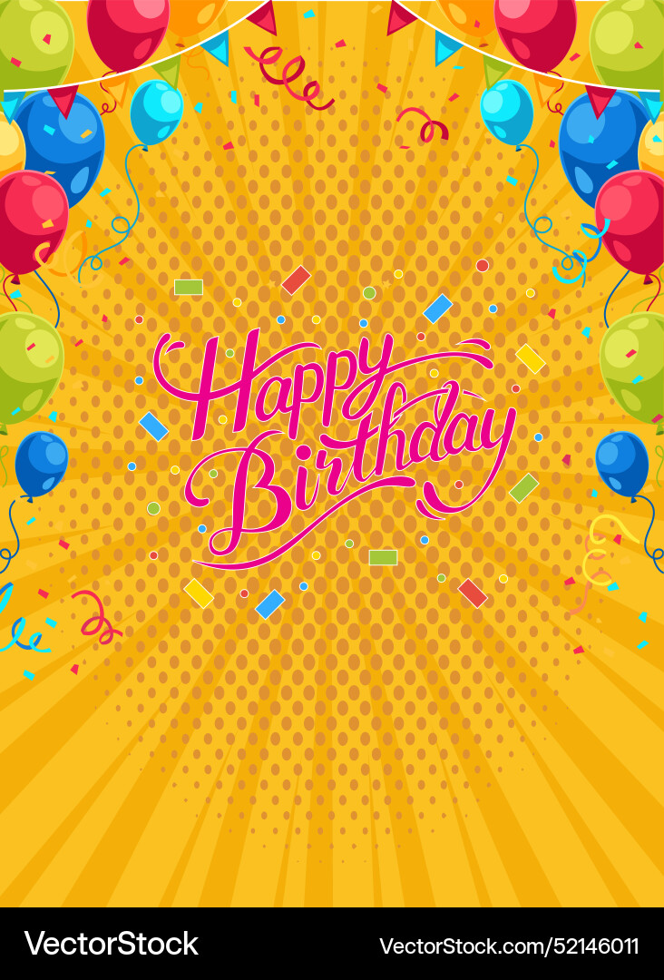 Background comic for birthday party Royalty Free Vector
