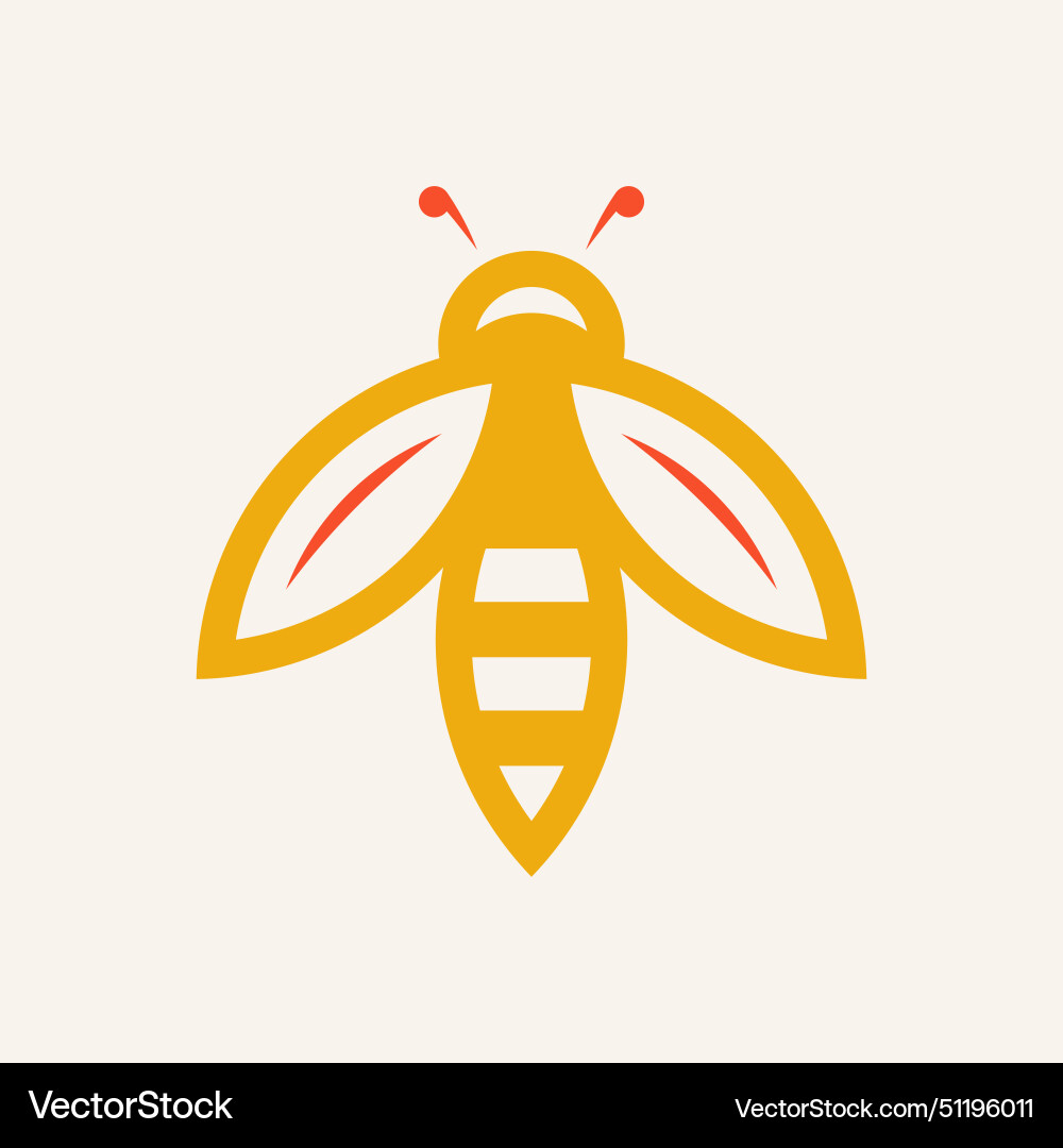 Bee logo Royalty Free Vector Image - VectorStock