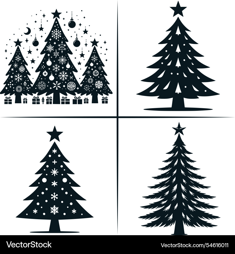 Christmas tree svg bundlechristmas svgchris Vector Image