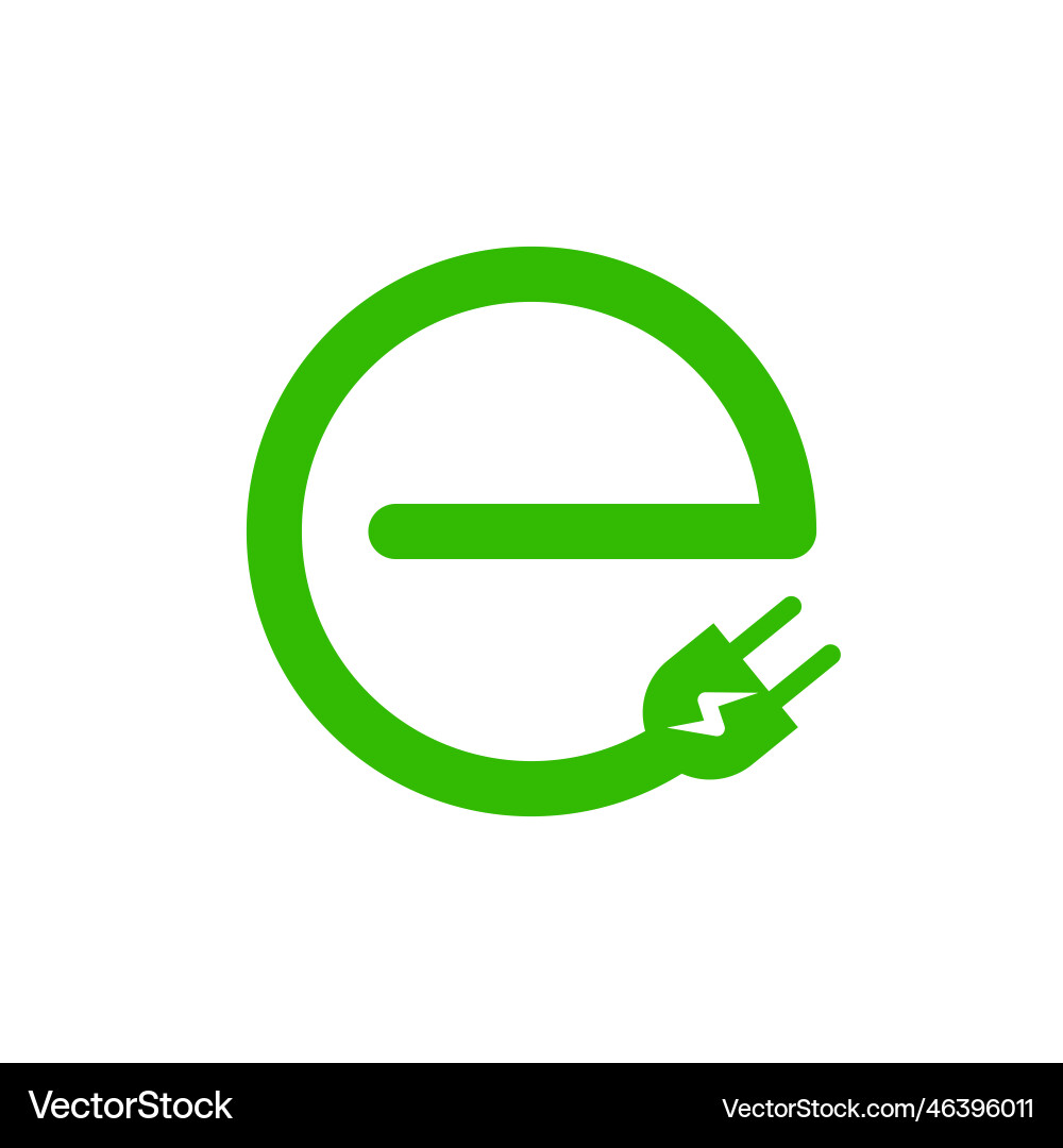 Electric Vehicle Charging Logo Royalty Free Vector Image
