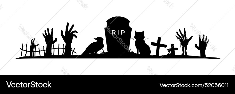 Halloween Tombstone Frame Royalty Free Vector Image