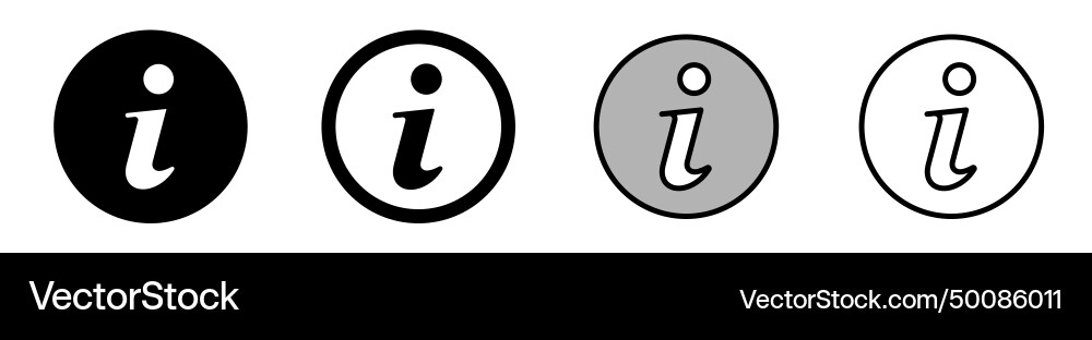 Info icons set information icon collection Vector Image