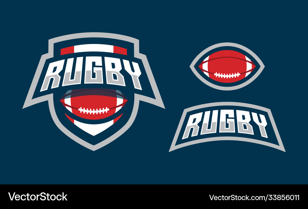 Rugby logo design Royalty Free Vector Image - VectorStock