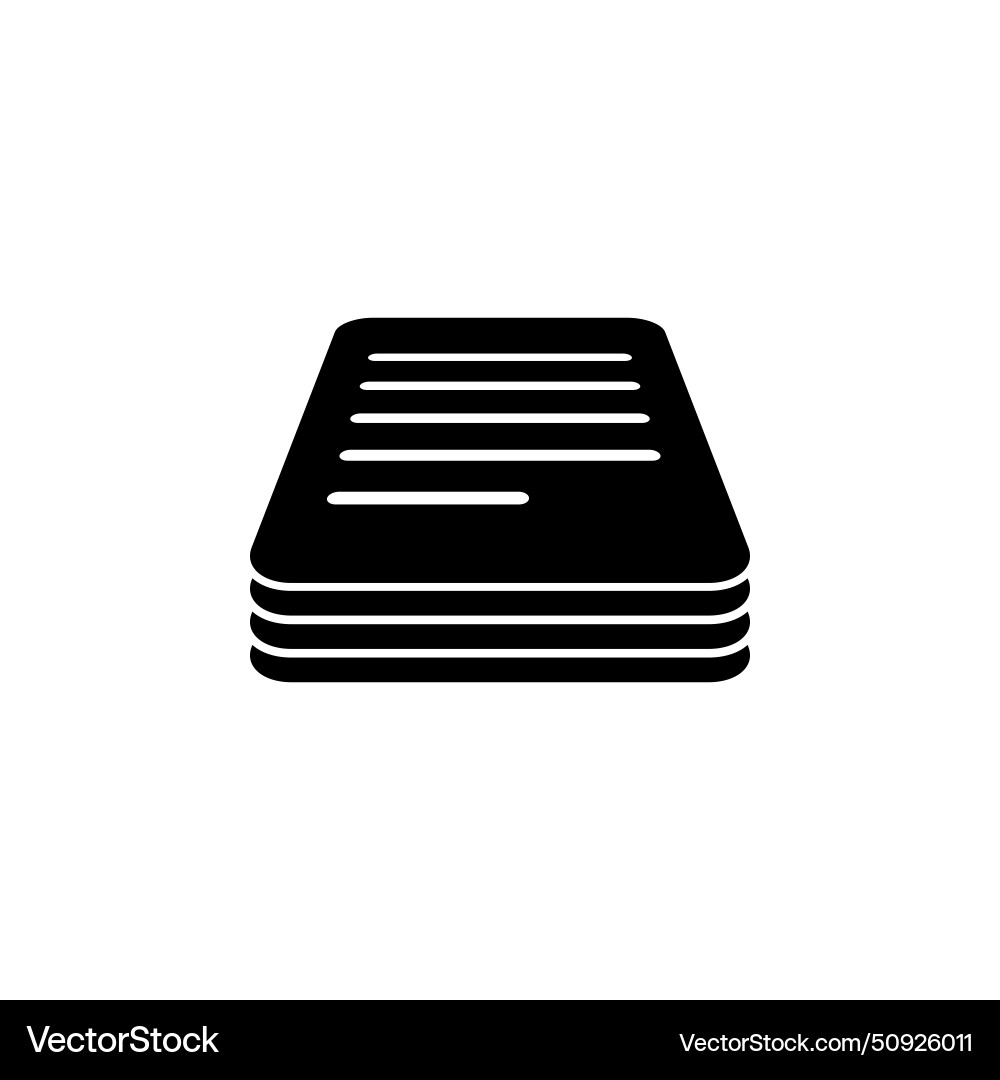 Stack of papers documents flat icon Royalty Free Vector