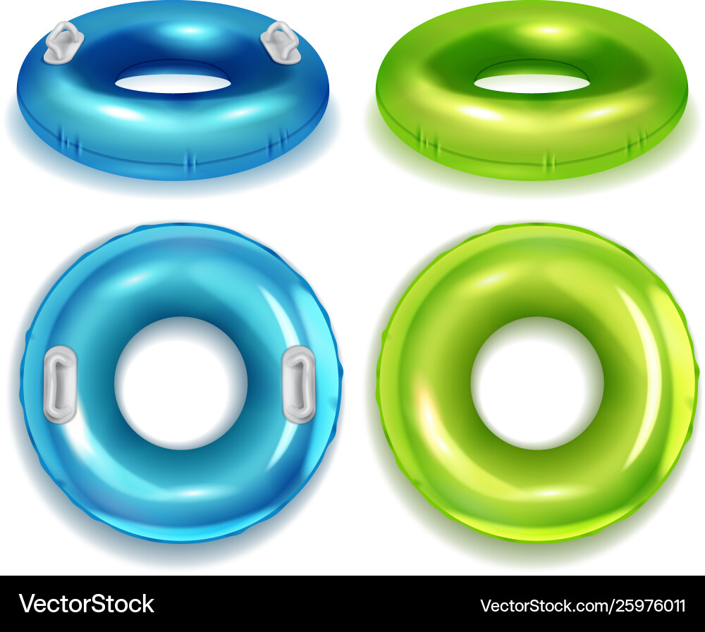 Swimming rings set Royalty Free Vector Image - VectorStock