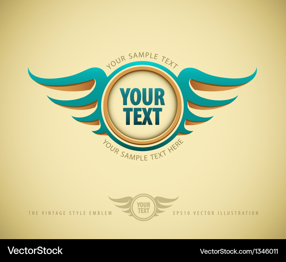 Vintage Wing Label Royalty Free Vector Image - VectorStock