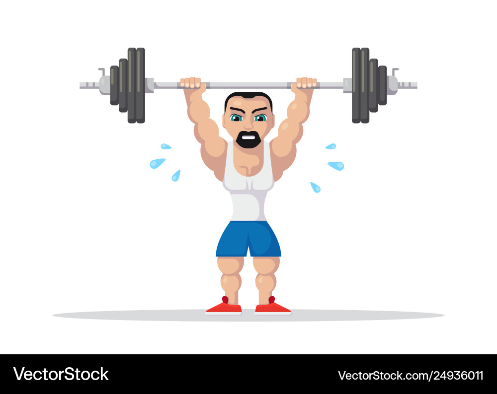 Weight lifting athlete Royalty Free Vector Image