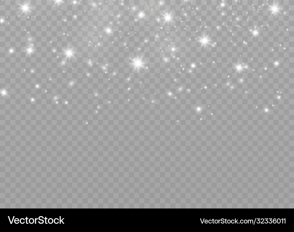 White dust sparks Royalty Free Vector Image - VectorStock