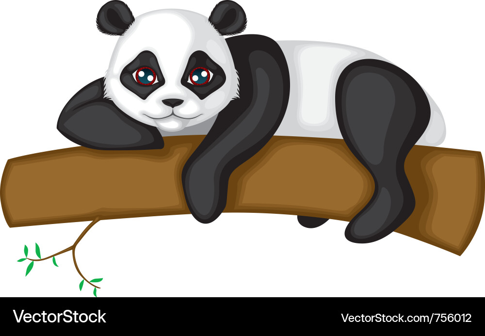 Big panda Royalty Free Vector Image - VectorStock
