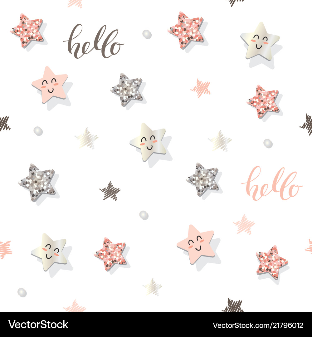 Decorative trendy seamless pattern background Vector Image