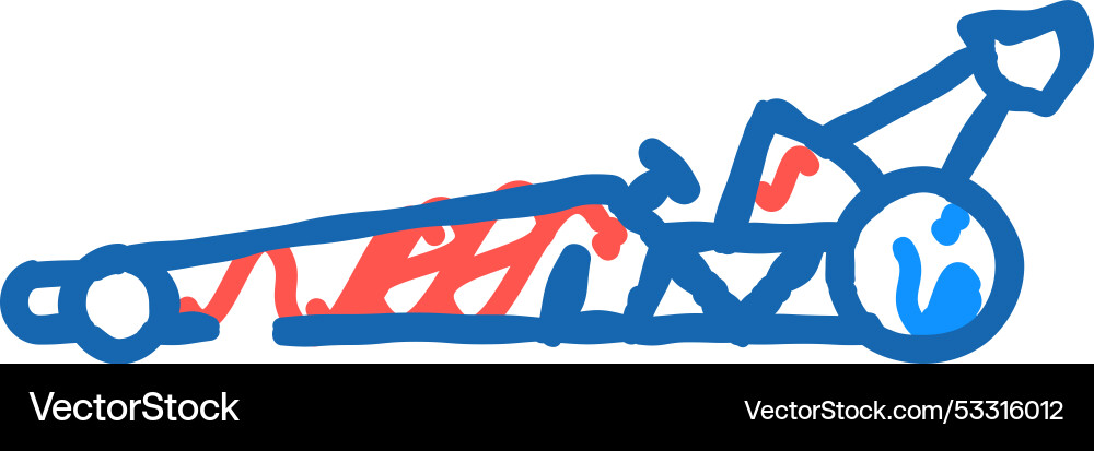 Dragster sport car icon doodle Royalty Free Vector Image