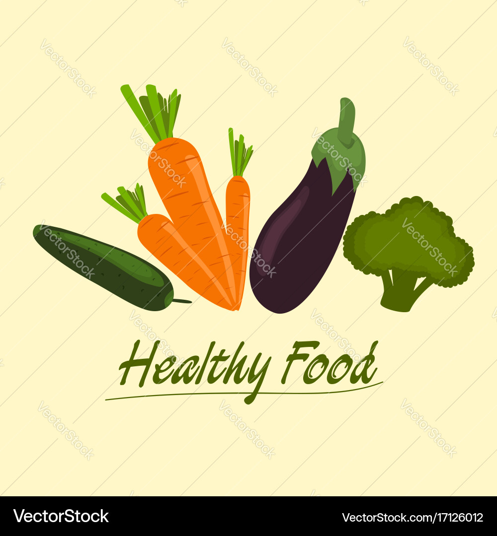 Fresh Vegetables Set Royalty Free Vector Image