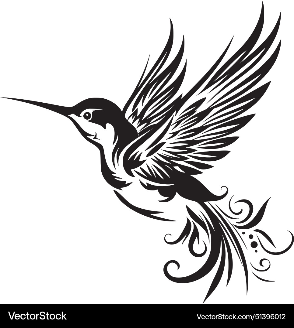 Hummingbird - minimalist and simple silhouette Vector Image