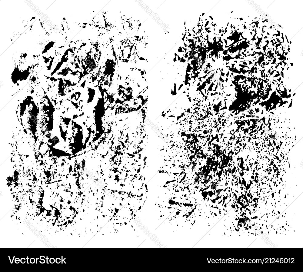 Ink splatter grunge distressed textures set Vector Image