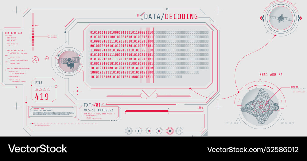 Interface For Decoding Object Data Received From Vector Image