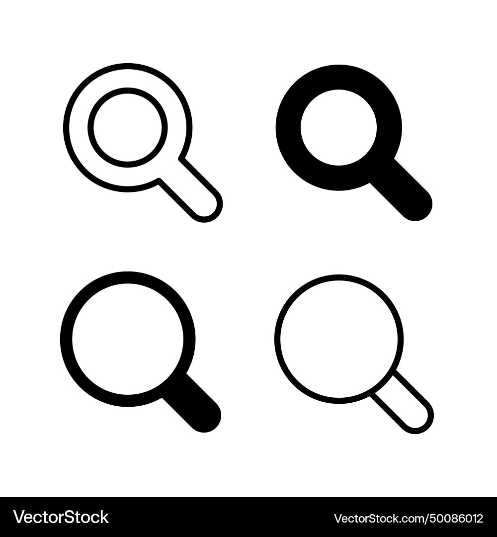 Lupe - Icons Lizenzfreies Vektorbild - VectorStock