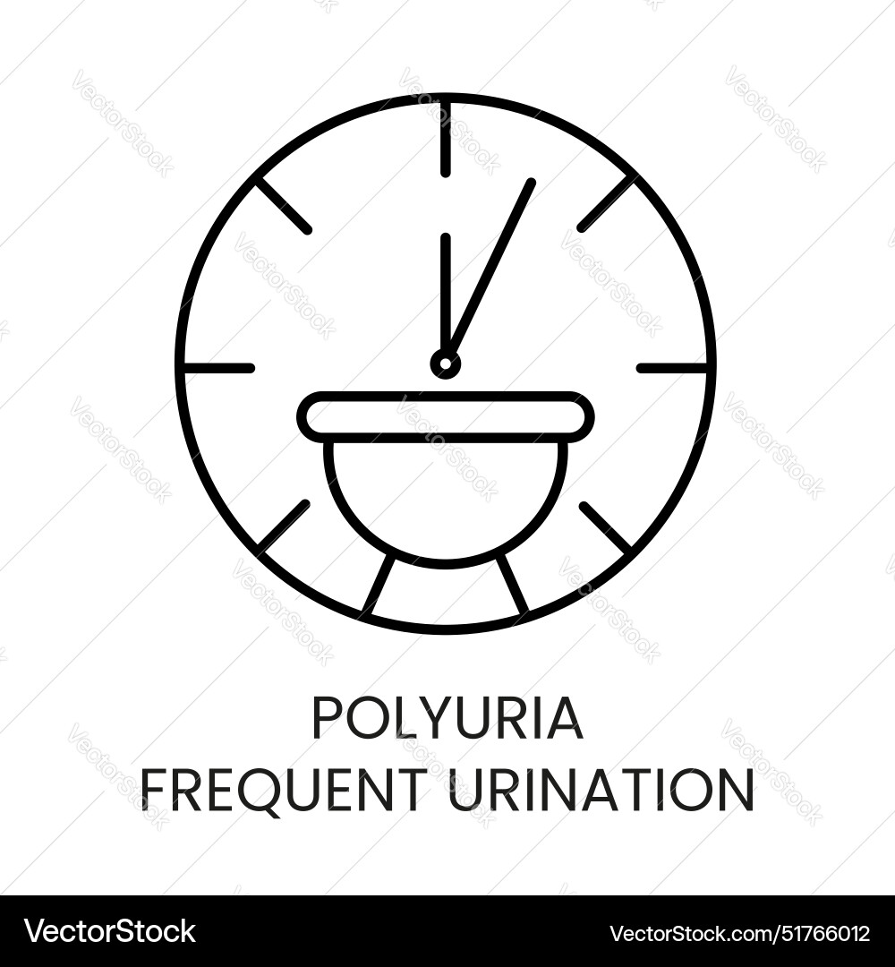 Polyuria frequent urination symptom in diabetes Vector Image