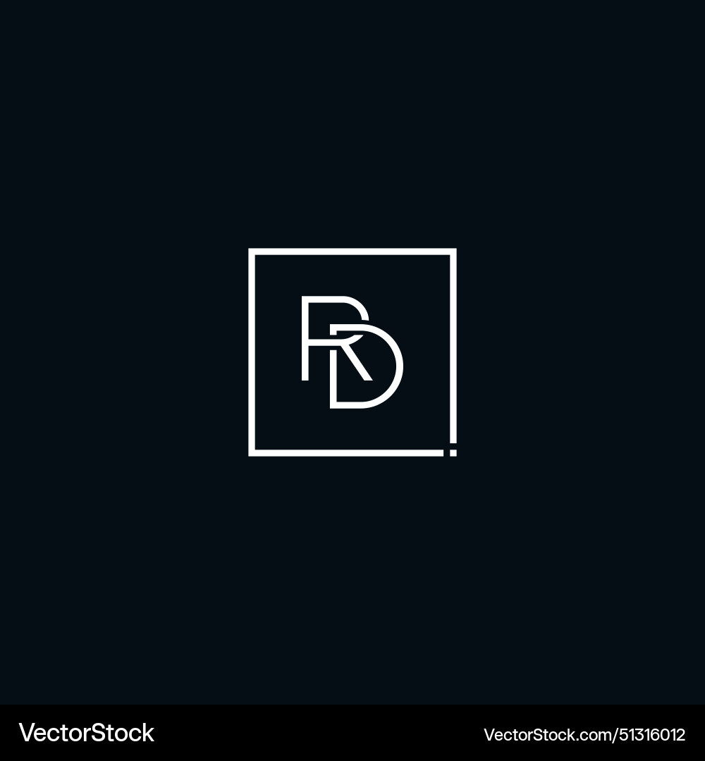 Rd minimal logo - simple business logo Royalty Free Vector