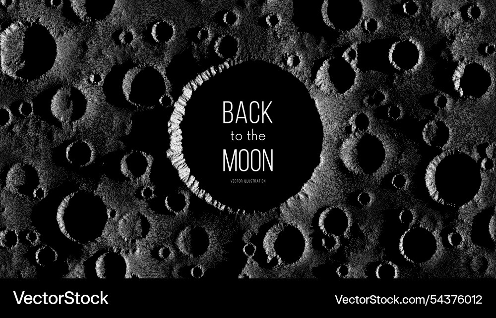 Stippled Moon Crater Impact Royalty Free Vector Image