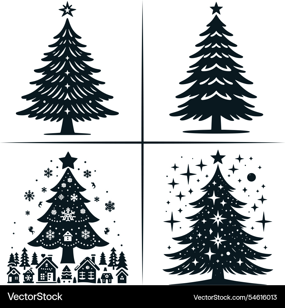 Christmas tree svg bundlechristmas svgchris Vector Image