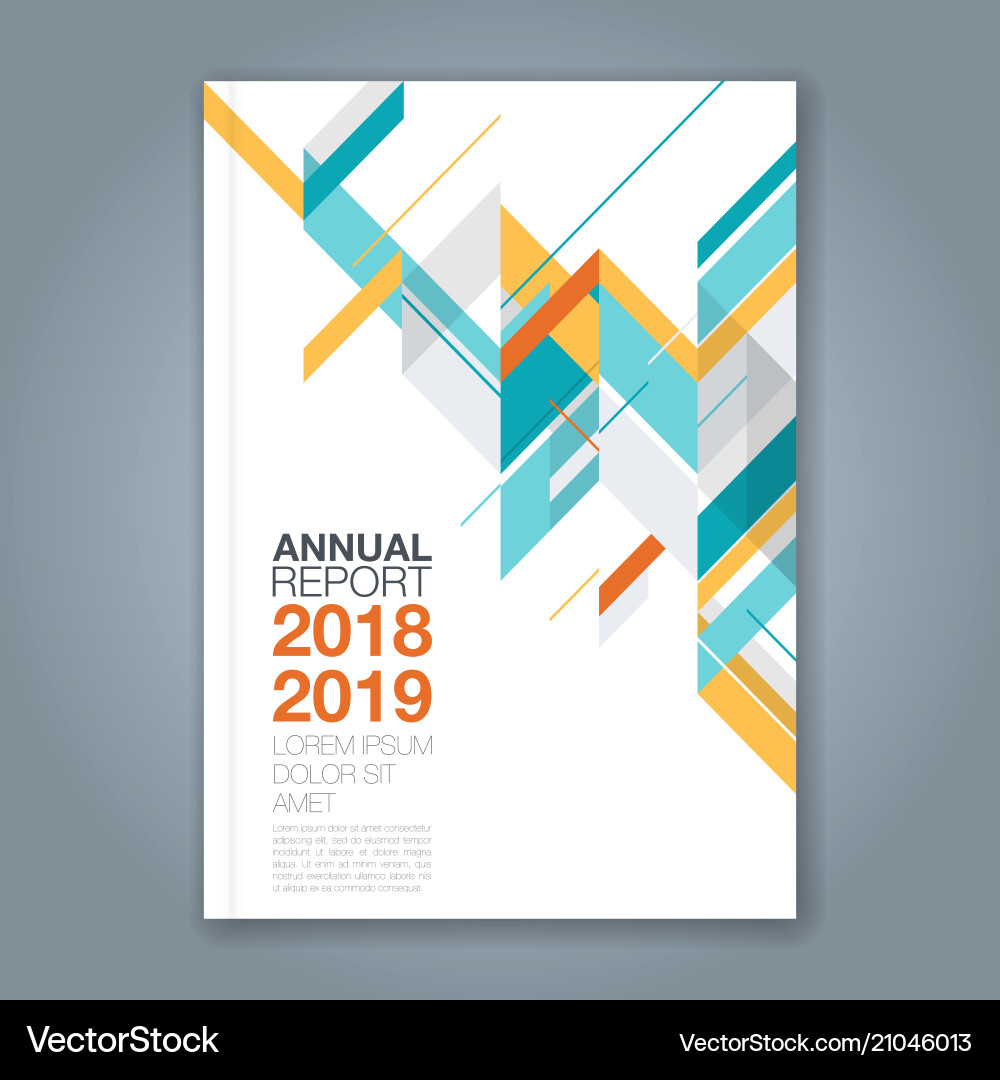 Geometric Annual Report Cover Royalty Free Vector Image