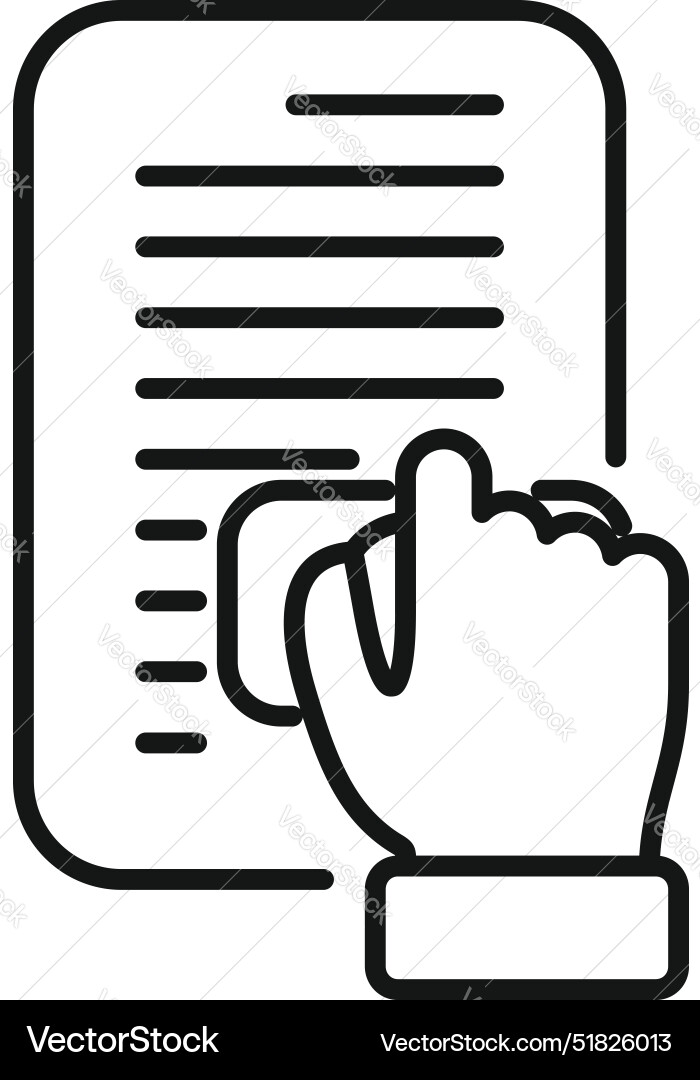 Notary public hand stamping document legal Vector Image