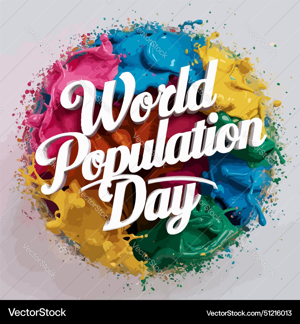 World population day Royalty Free Vector Image