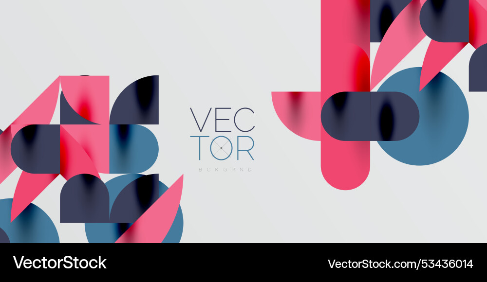 Circles semi squares and round shapes Royalty Free Vector