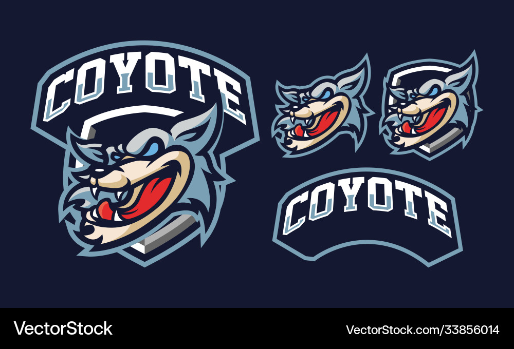 Coyote mascot logo design Royalty Free Vector Image