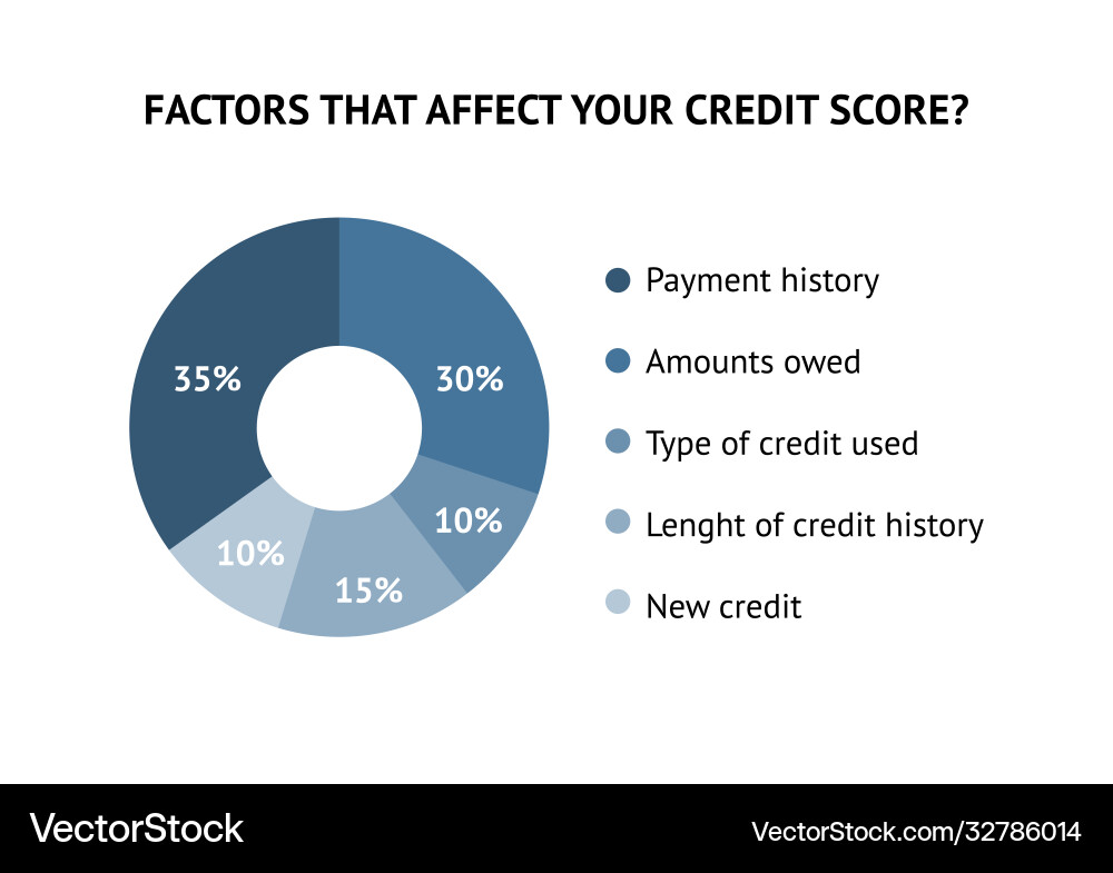 Credit Score Analysis Chart Royalty Free Vector Image