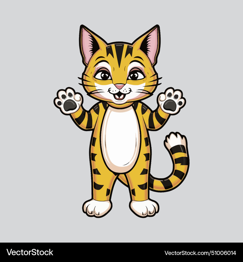 Funny cat cartoon Royalty Free Vector Image - VectorStock