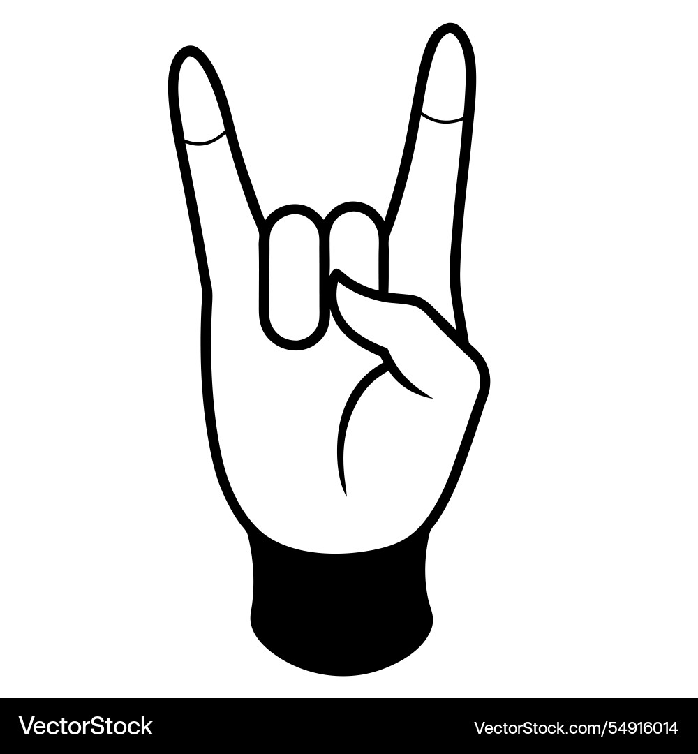 Handmaking american sign language i love you Vector Image