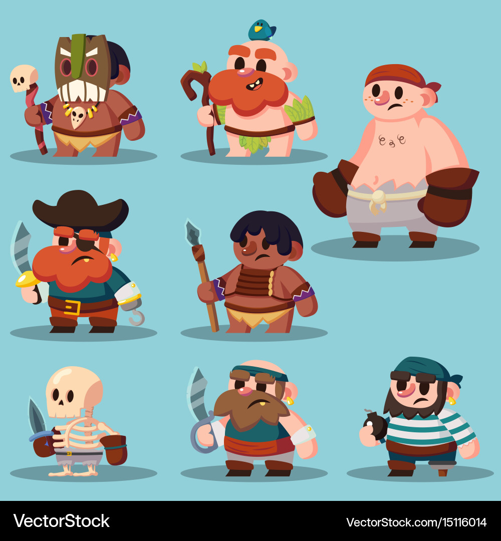Pirate Shaman Cartoon Sprite – Royalty-Free Vector | VectorStock