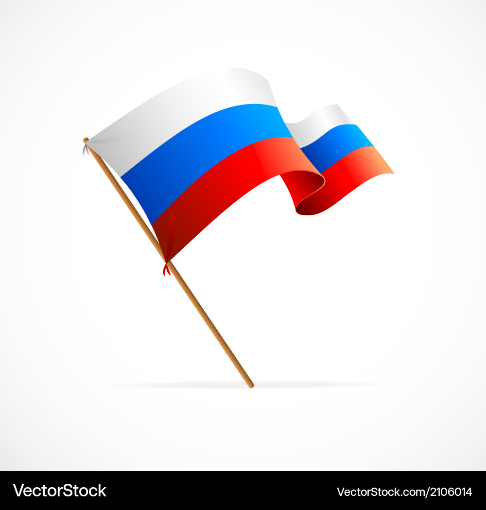 Russia flag Royalty Free Vector Image - VectorStock