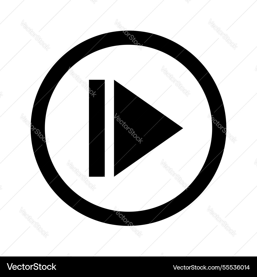 Skip icon step for media control and next Vector Image