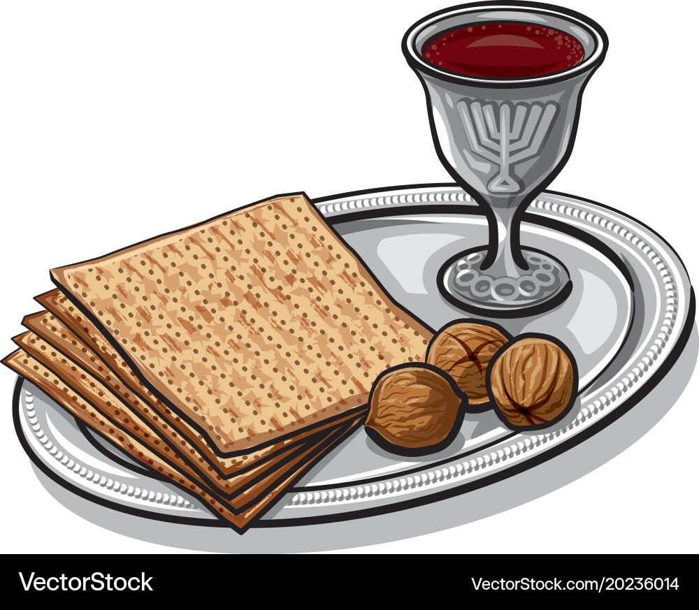 Traditional jewish matzoh Royalty Free Vector Image