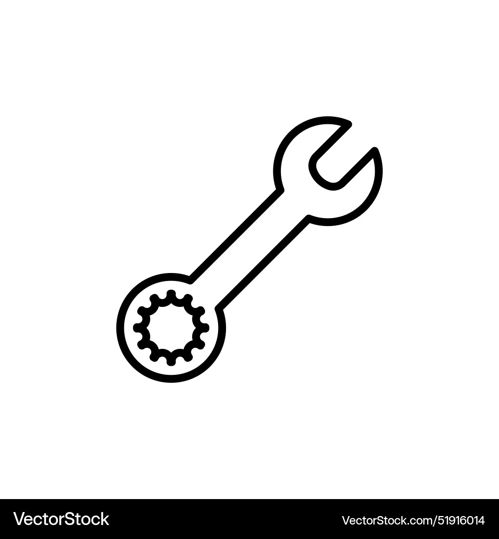 Wrench icon set mechanical tool for repair Vector Image