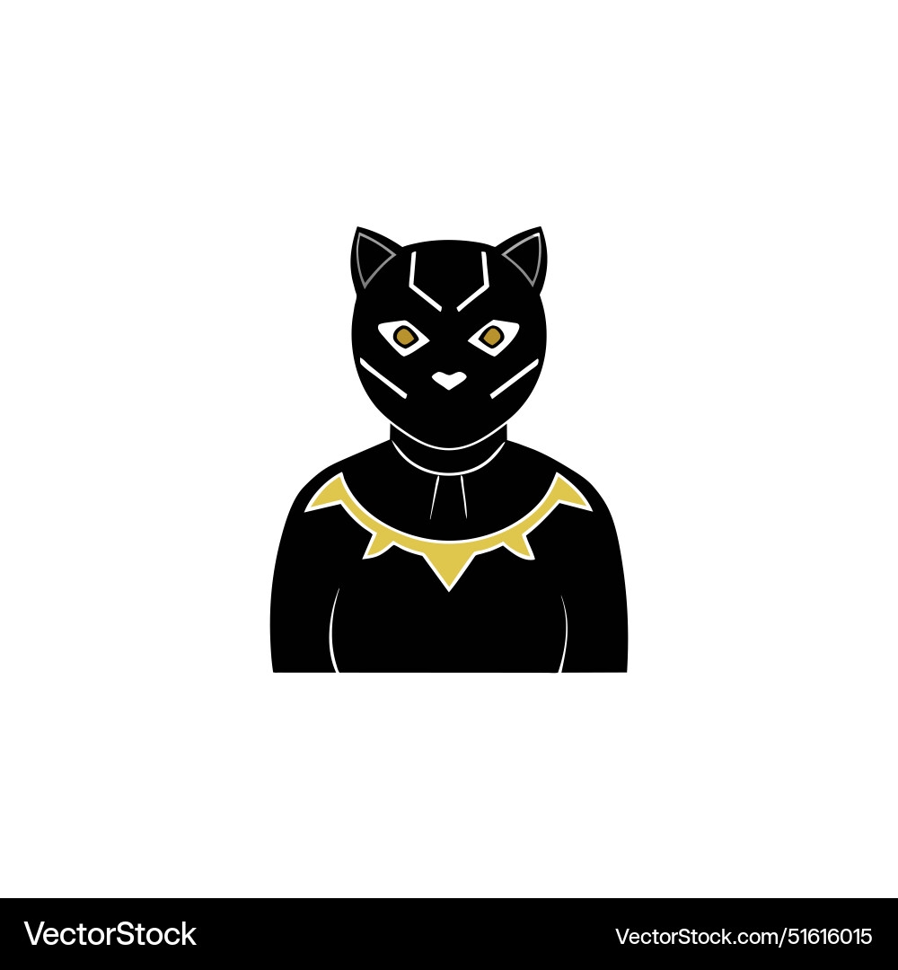 Black panther looks icon Royalty Free Vector Image