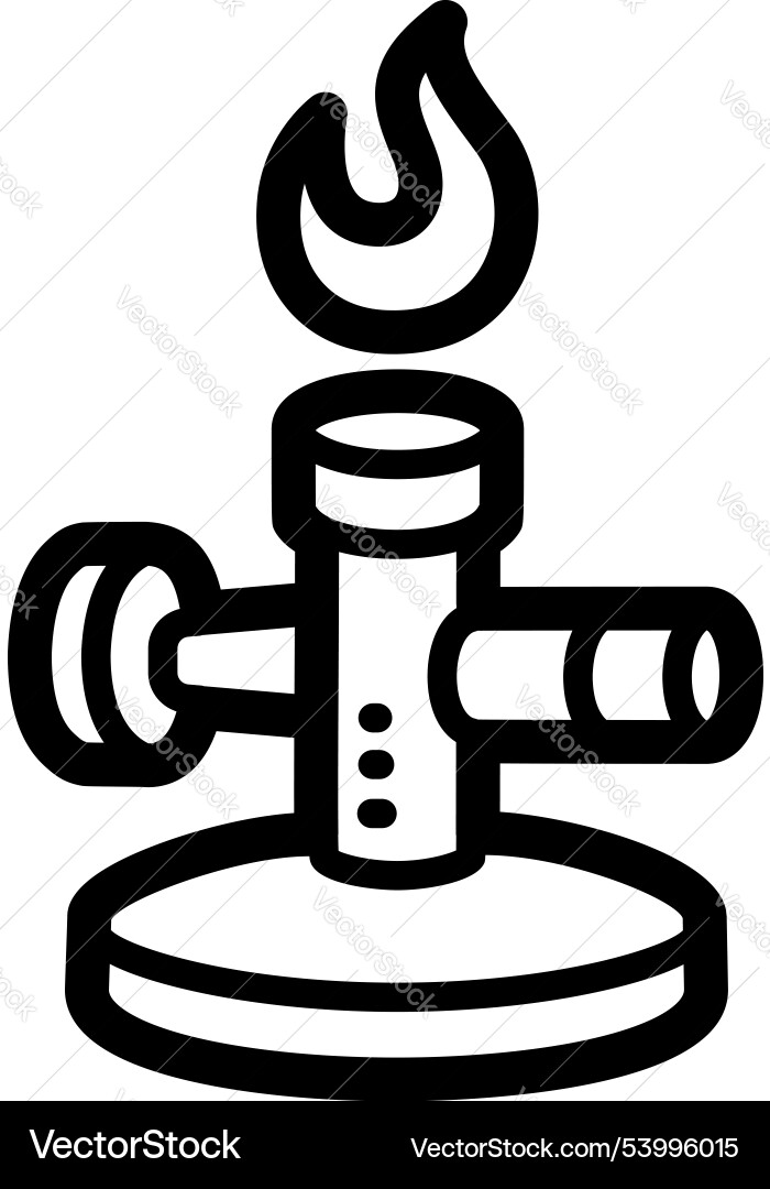 Bunsen Brenner - Labor-Icons Lizenzfreies Vektorbild